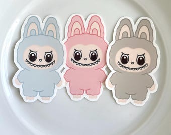 4 Inch. Matcha Labubu Sticker #2 , Little Monsters Stickers, Custom ...