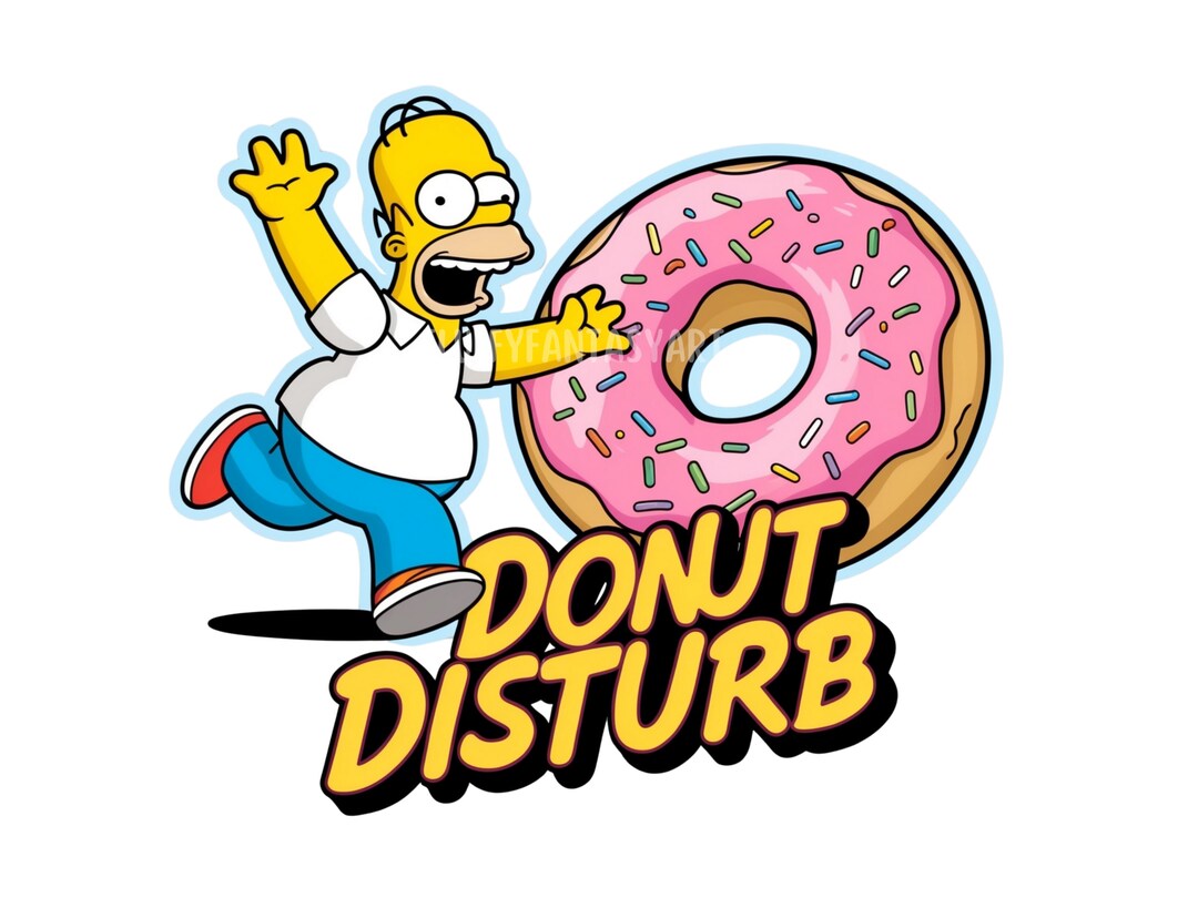 Digital T-shirt Homer Simpson Funny donut Disturb Design, Sublimation ...