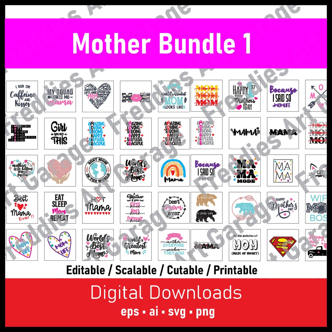 Mothers Day, SVG Bundle, Mother, Svg, Mom, Png, Cut Files, Mother ...