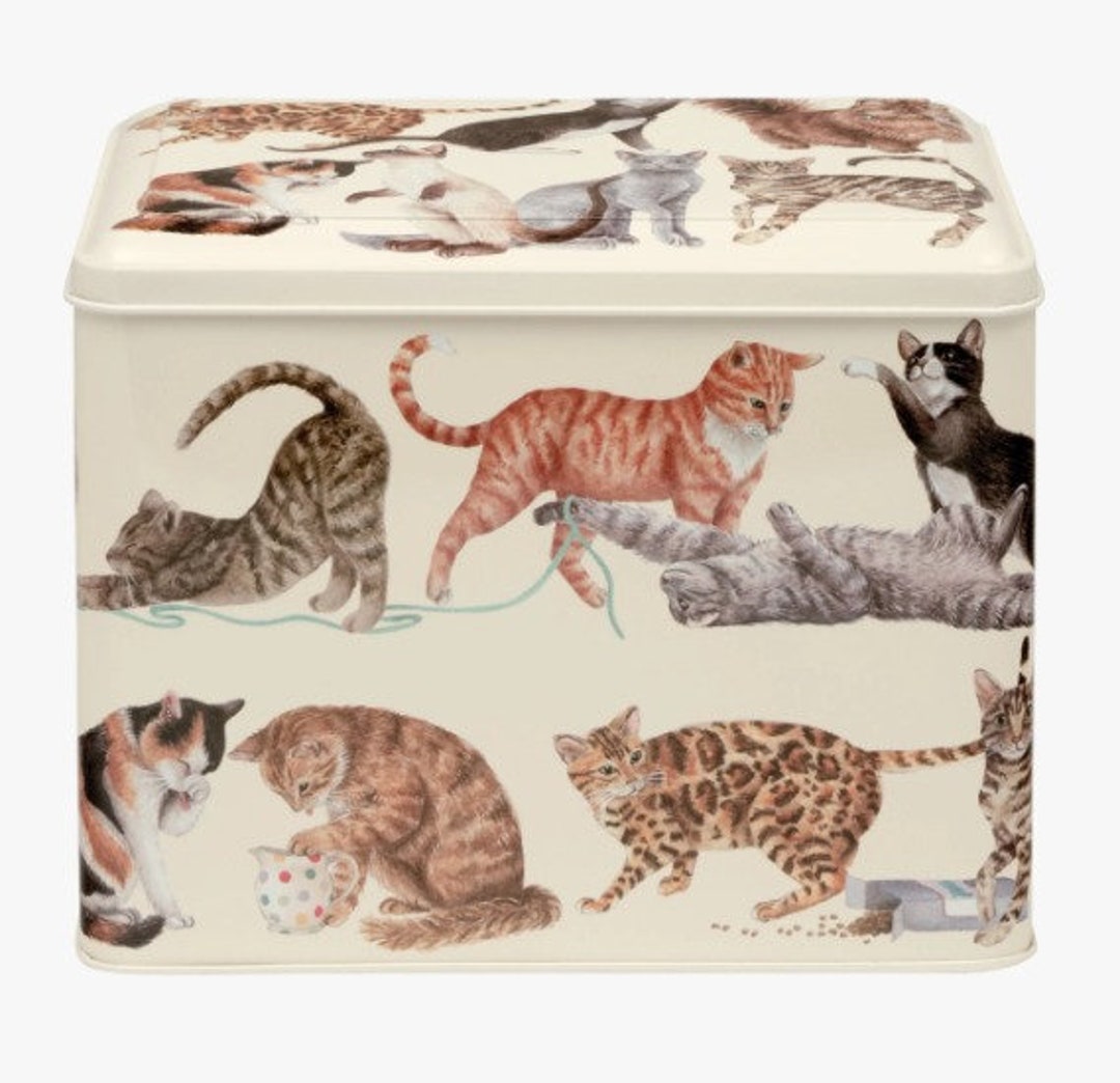 Emma Bridgewater Storage Tin XL Caddy Cats Cats Tin Rectangle 19 X 13 X ...