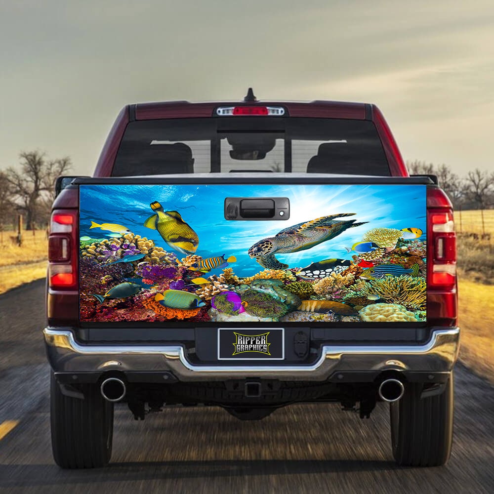 Underwater Fish Truck Tailgate Wrap Vinyl Graphic Decal Sticker Wrap - Etsy