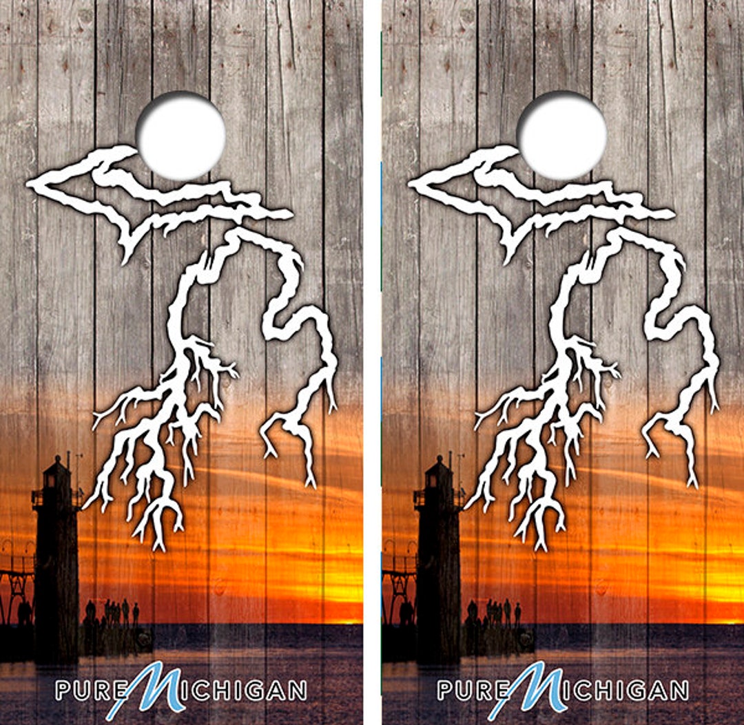 Pure Michigan Cornhole Board Skin Wraps FREE LAMINATE - Etsy