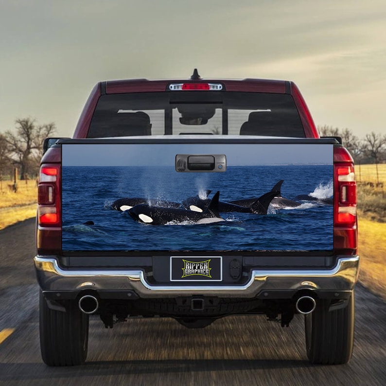 Pod of Orca Whales Truck Tailgate Wrap Vinyl Graphic Decal Sticker Wrap ...
