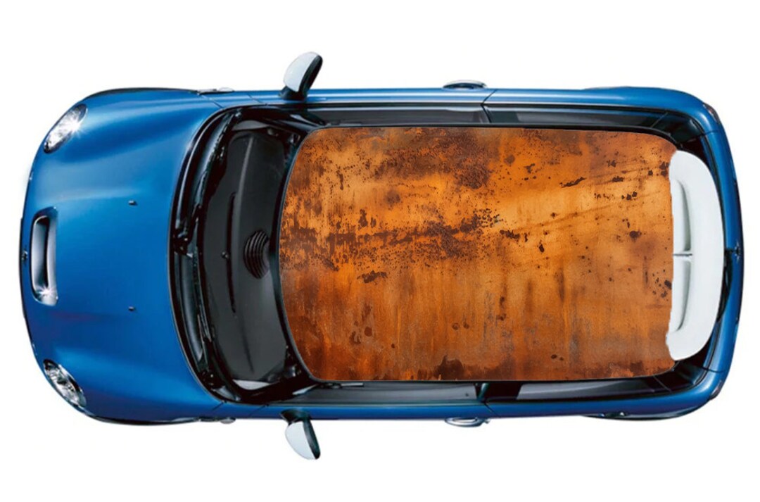 Mini Cooper Rusted Metal Roof Wrap Vinyl Graphic Decal Sticker Wrap - Etsy