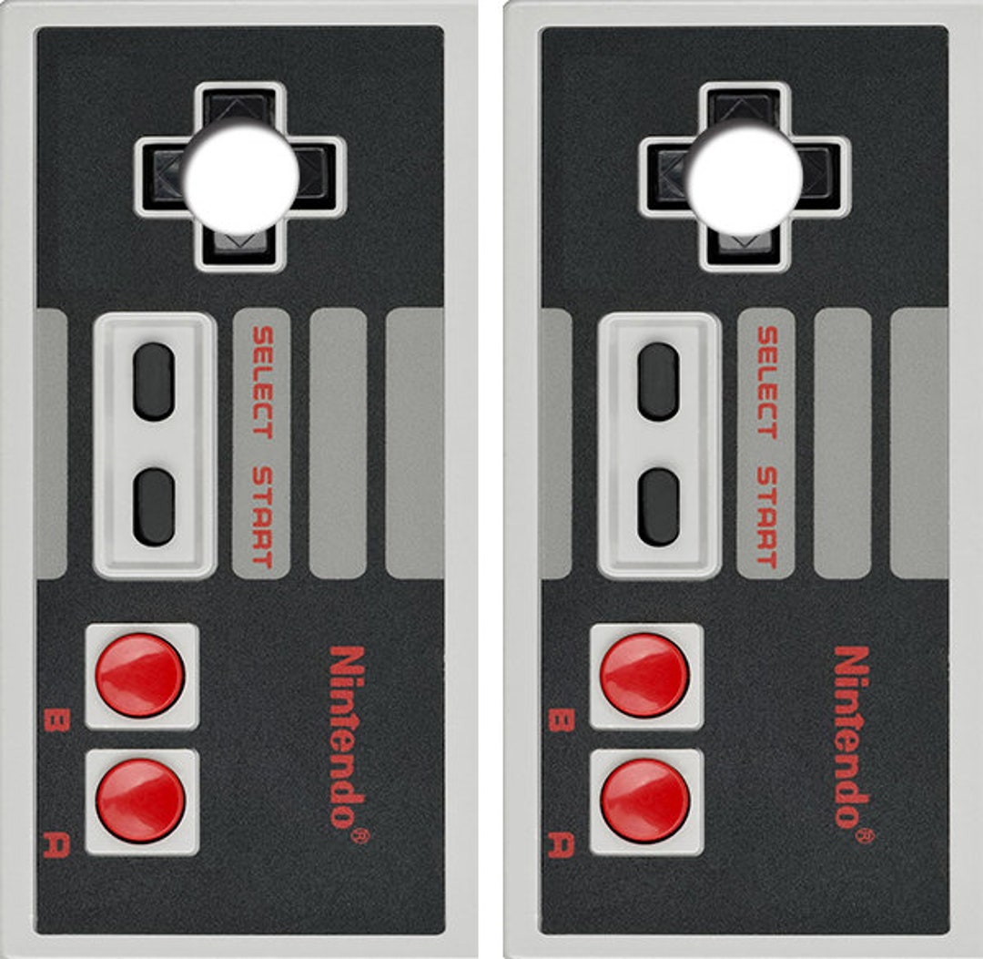 Old School Game Controllers Cornhole Board Skin Wraps FREE LAMINATE - Etsy