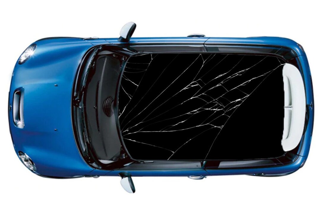 Mini Cooper Broken Glass Roof Wrap Vinyl Graphic Decal Sticker Wrap - Etsy