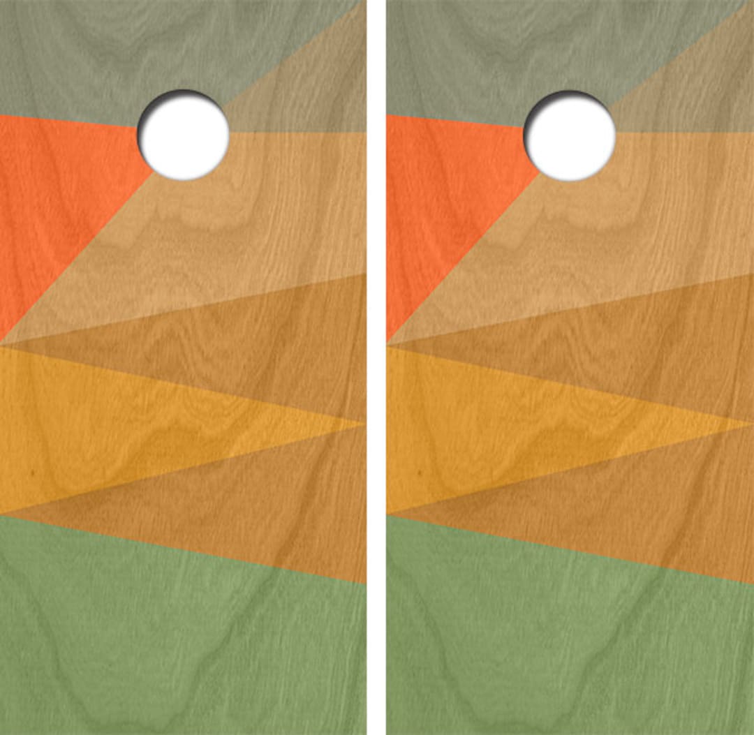 Retro Design Cornhole Board Skin Wraps FREE LAMINATE - Etsy