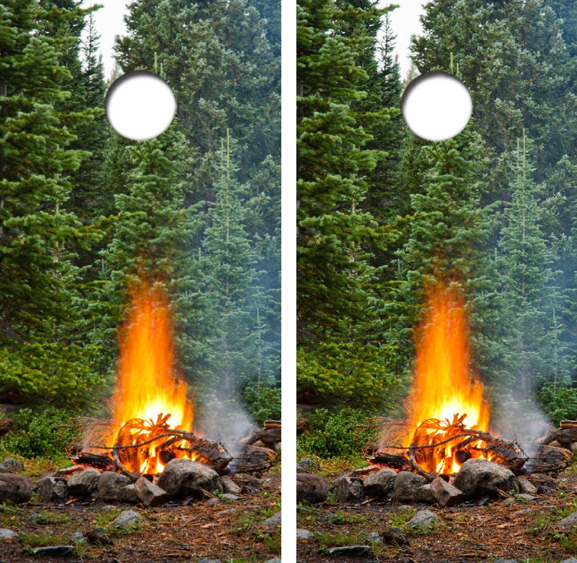 Camp Fire Cornhole Board Skin Wraps FREE LAMINATE - Etsy