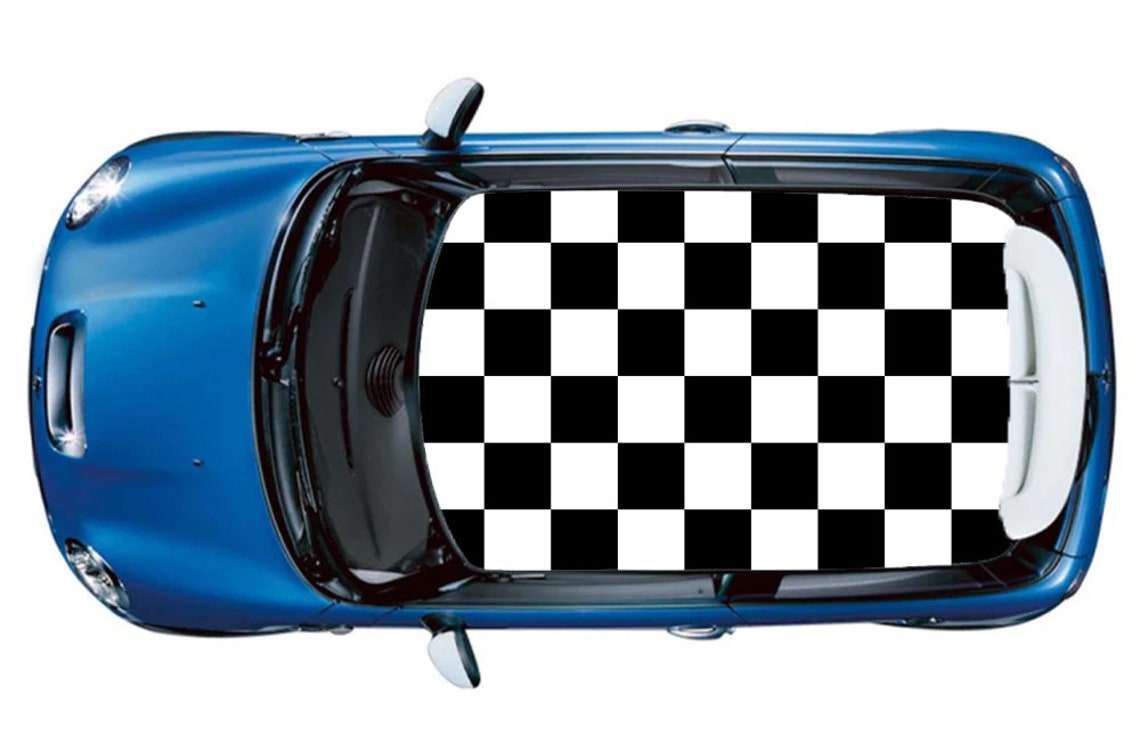 Mini Cooper Checkered Roof Wrap Vinyl Graphic Decal Sticker Wrap - Etsy