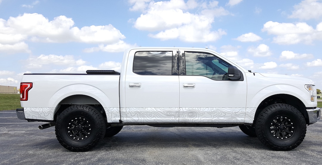Universal Rocker Panel Wrap || TOPO Pattern || Topographical Vinyl ...
