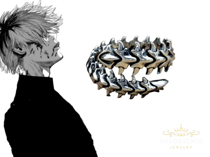 Gothic Spine Ring, Adjustable Tokyo Ghoul Inspired Spike Rings, Cosplay ...