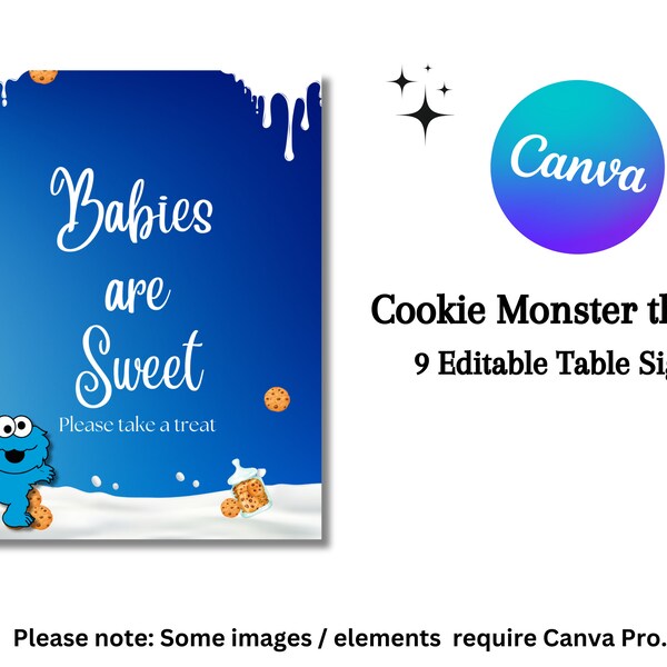 Cookie Monster Theme - Etsy
