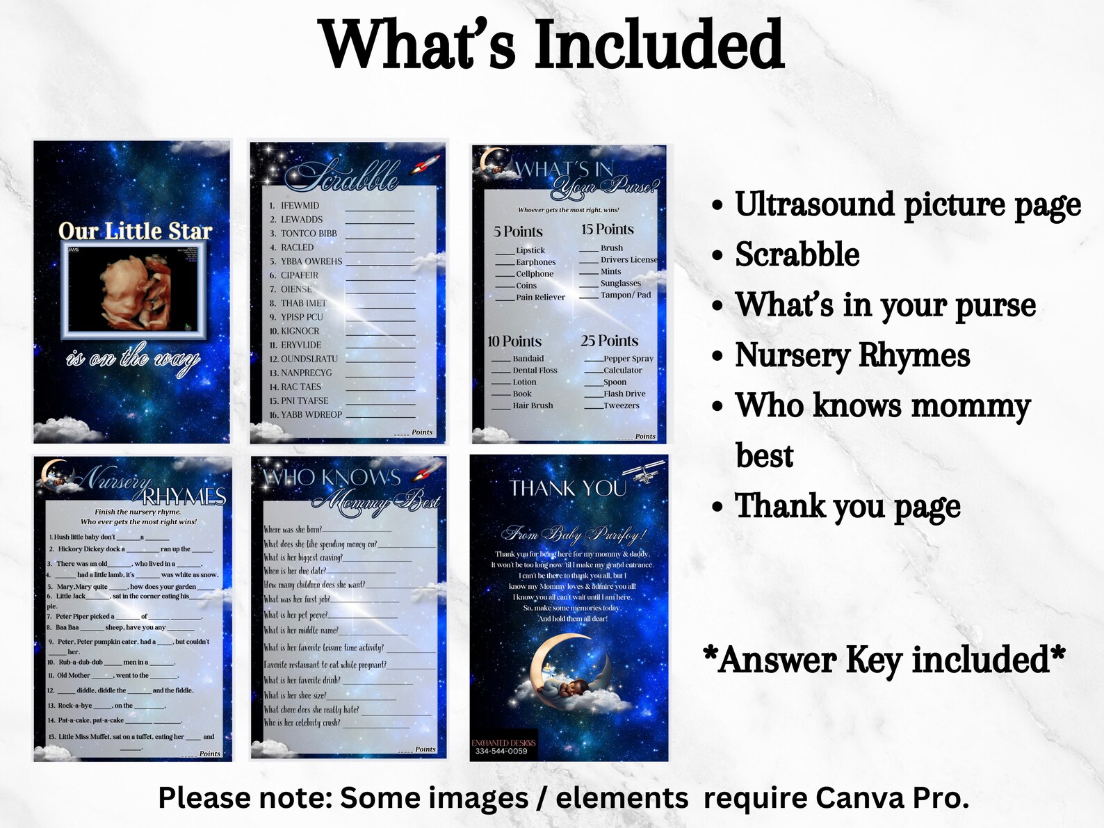 Twinkle Twinkle Little Star - Boy - 8 Page- Baby Shower Game Booklet - Etsy