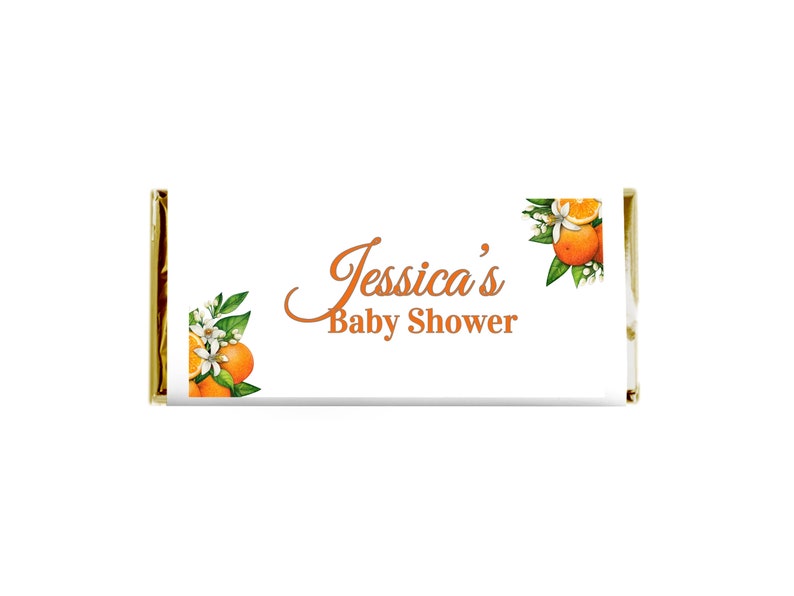 Editable - Orange Cutie - Chocolate Wrapper Label - Etsy