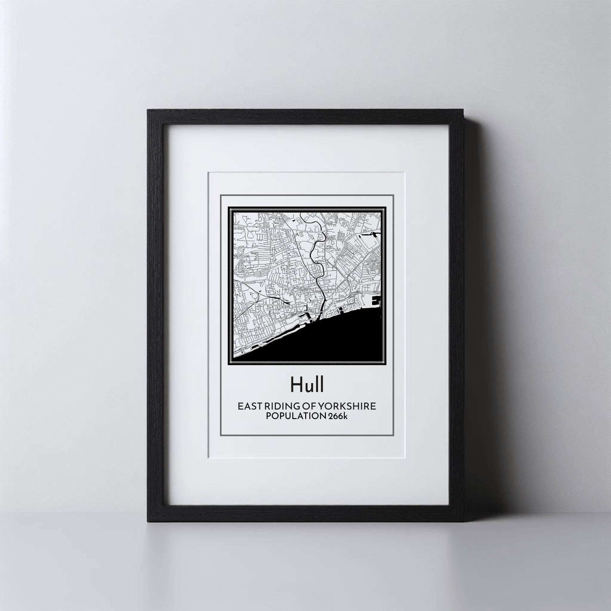 Hull (east Riding of Yorkshire, UK) Map Artwork. Quirky Town/city Plan ...