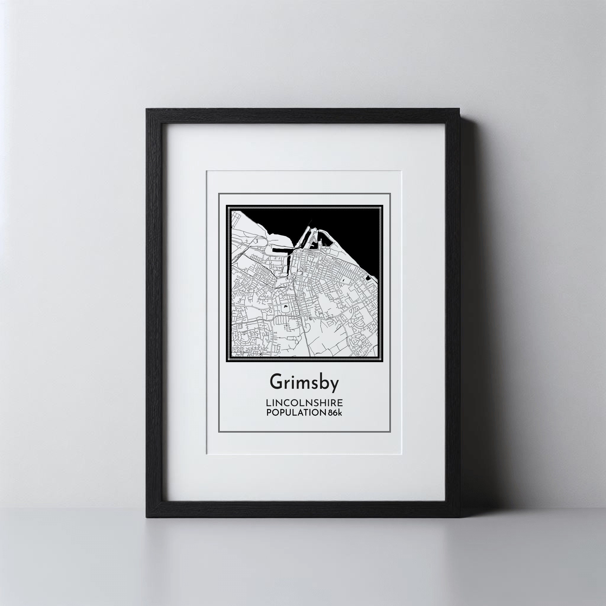 Grimsby (lincolnshire, UK) Map Artwork. Quirky Town/city Plan. Ideal ...