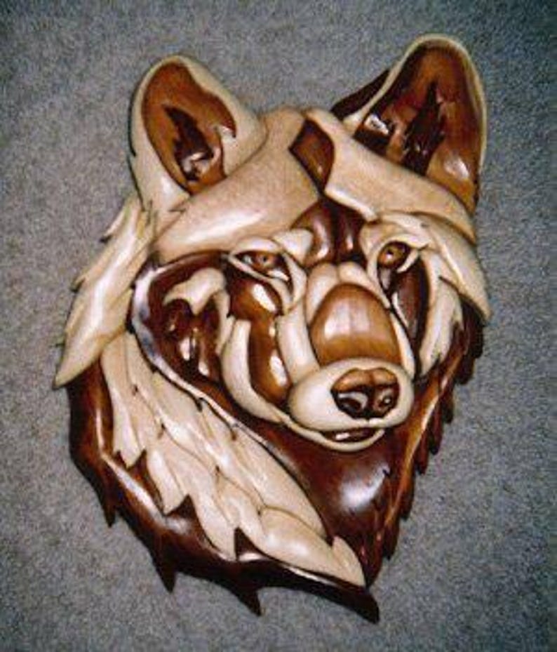 Intarsia Wolf Head Pattern - Etsy