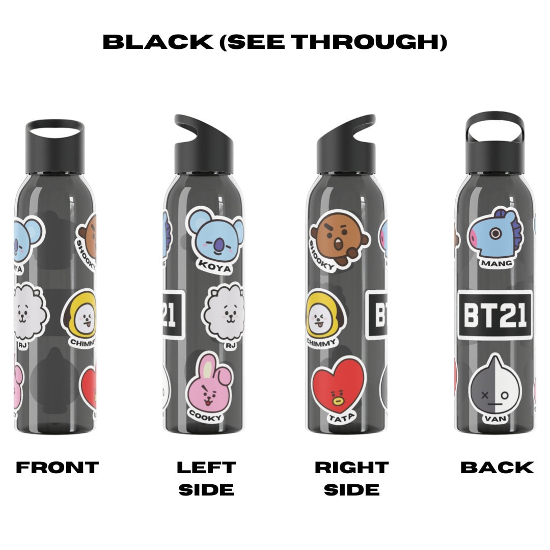 Stray Kids Skzoo, BTS BT21, Blackpink Sticker Water Bottle, Permanent ...