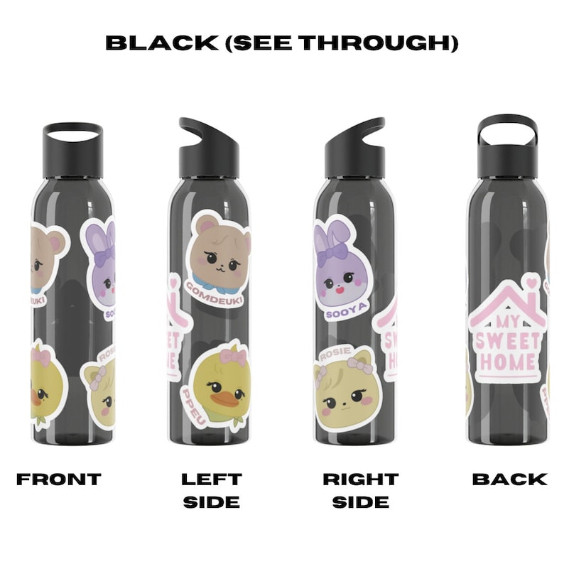 Stray Kids Skzoo, BTS BT21, Blackpink Sticker Water Bottle, Permanent ...
