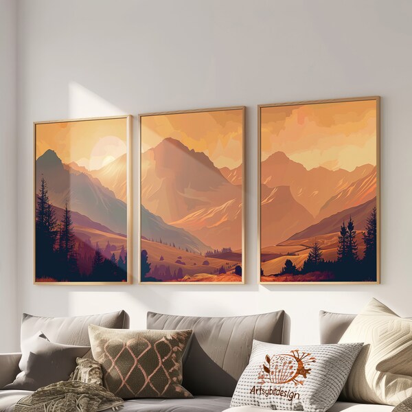 Warm Color Wall Art - Etsy