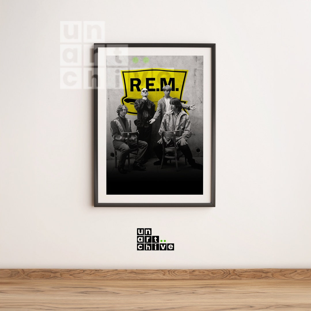 R.E.M Band Poster | Vintage R.E.M Members - Etsy