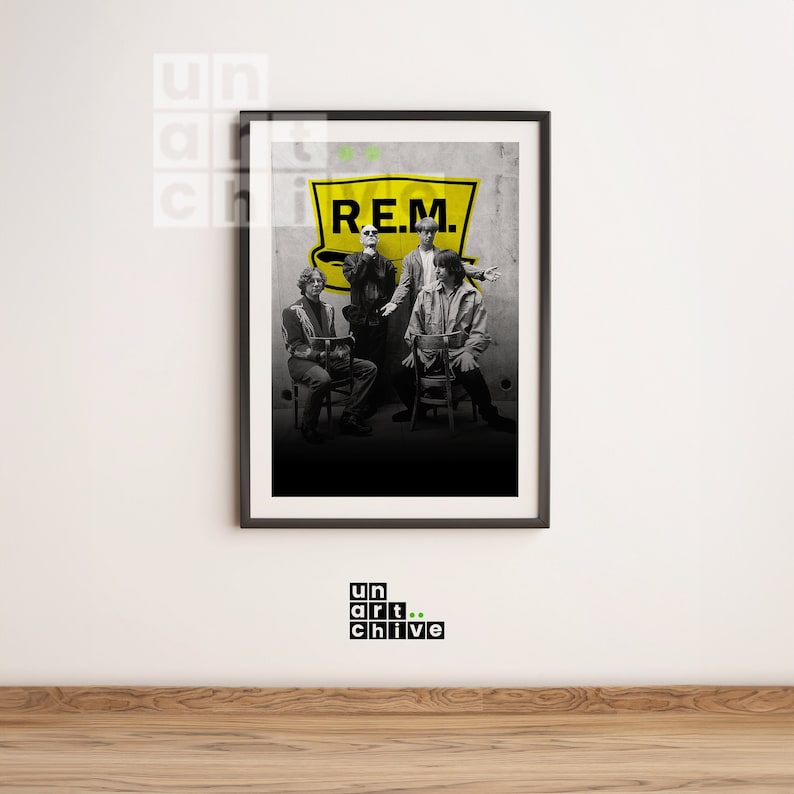 R.E.M Band Poster | Vintage R.E.M Members - Etsy