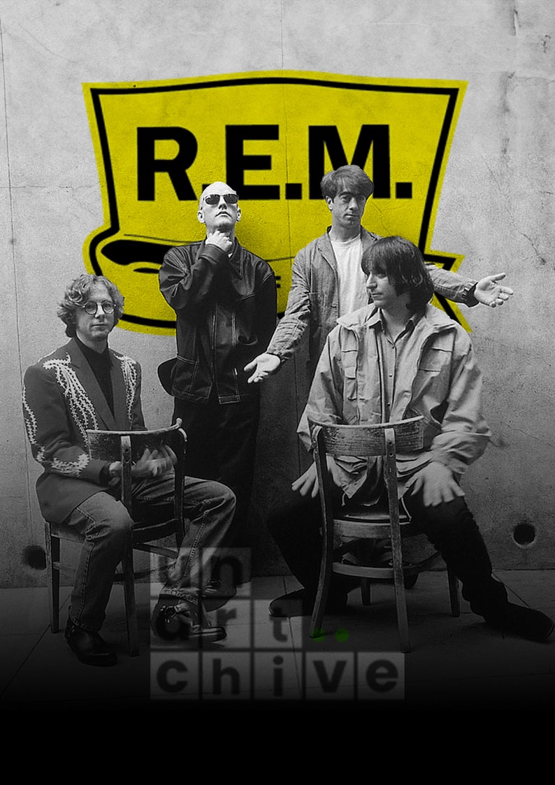 R.E.M Band Poster | Vintage R.E.M Members - Etsy