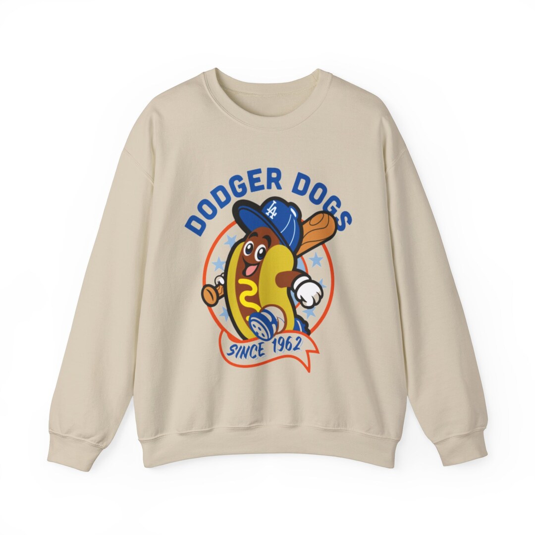 Los Angeles Dodgers Dodger Dog Sweatshirt Cute Baseball Fan Apparel - Etsy