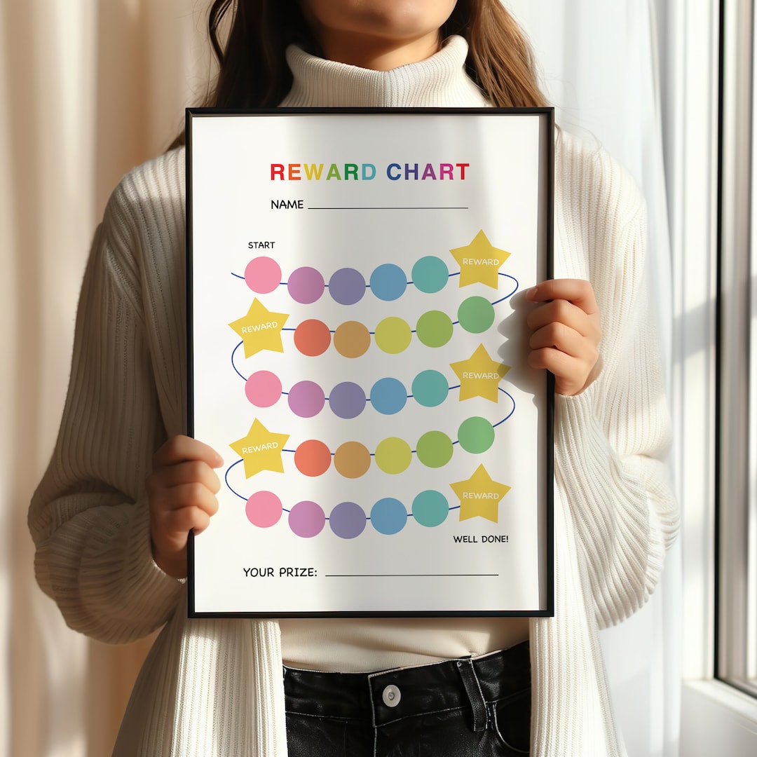 Printable Reward Chart Educational Nursery Poster Kids Routine Chart ...