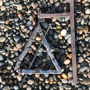 Handcrafted Railway Spike Triangle Bell – Unique Rustic Wall Decor ...