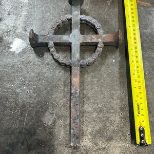 Celtic Wall Cross Railway Spike Hand Forged Rustic Wrought Iron Metal ...