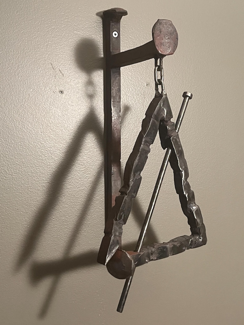 Handcrafted Railway Spike Triangle Bell – Unique Rustic Wall Decor ...