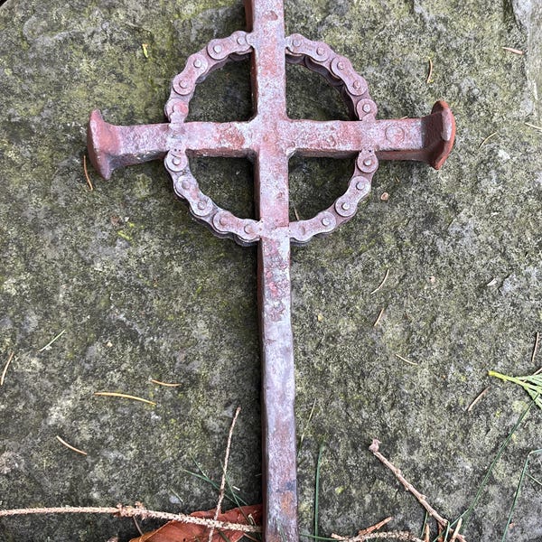 Railroad Spike Cross - Etsy