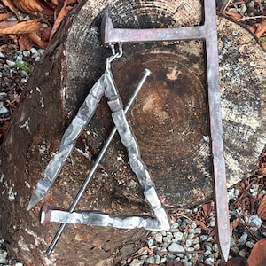 Handcrafted Railway Spike Triangle Bell – Unique Rustic Wall Decor ...