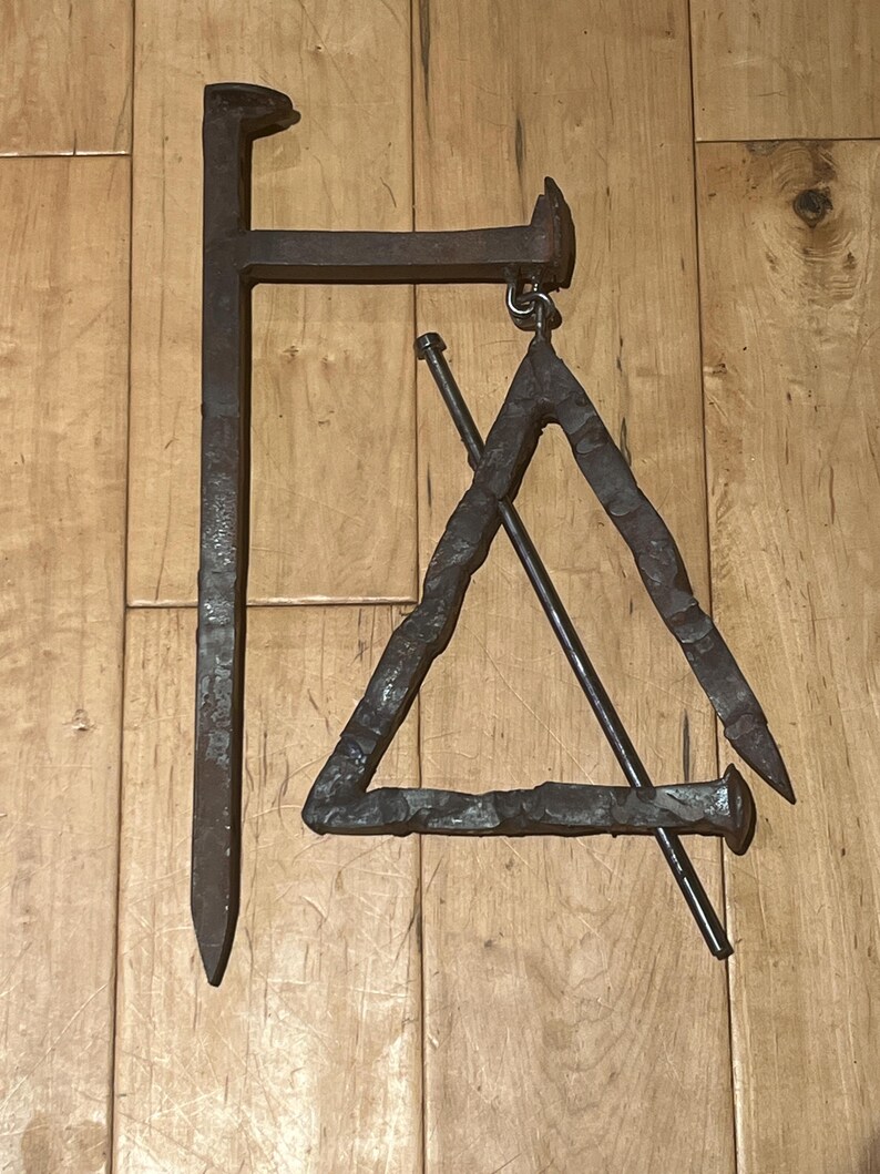 Handcrafted Railway Spike Triangle Bell – Unique Rustic Wall Decor ...