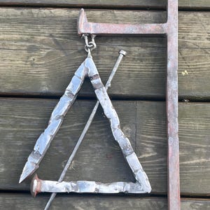 Handcrafted Railway Spike Triangle Bell – Unique Rustic Wall Decor ...