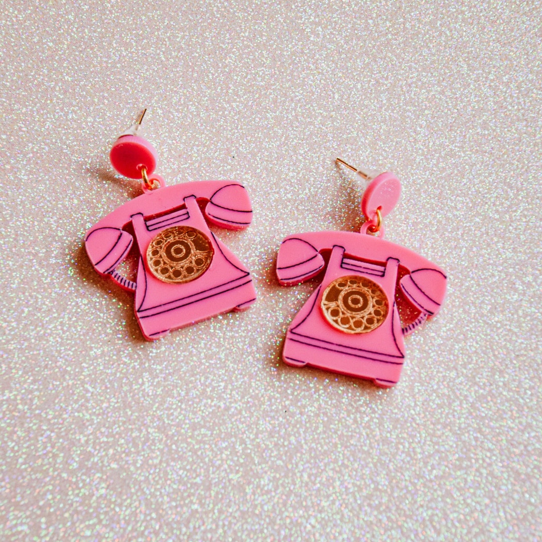 Handmade Vintage Rotary Phone Earrings - Etsy