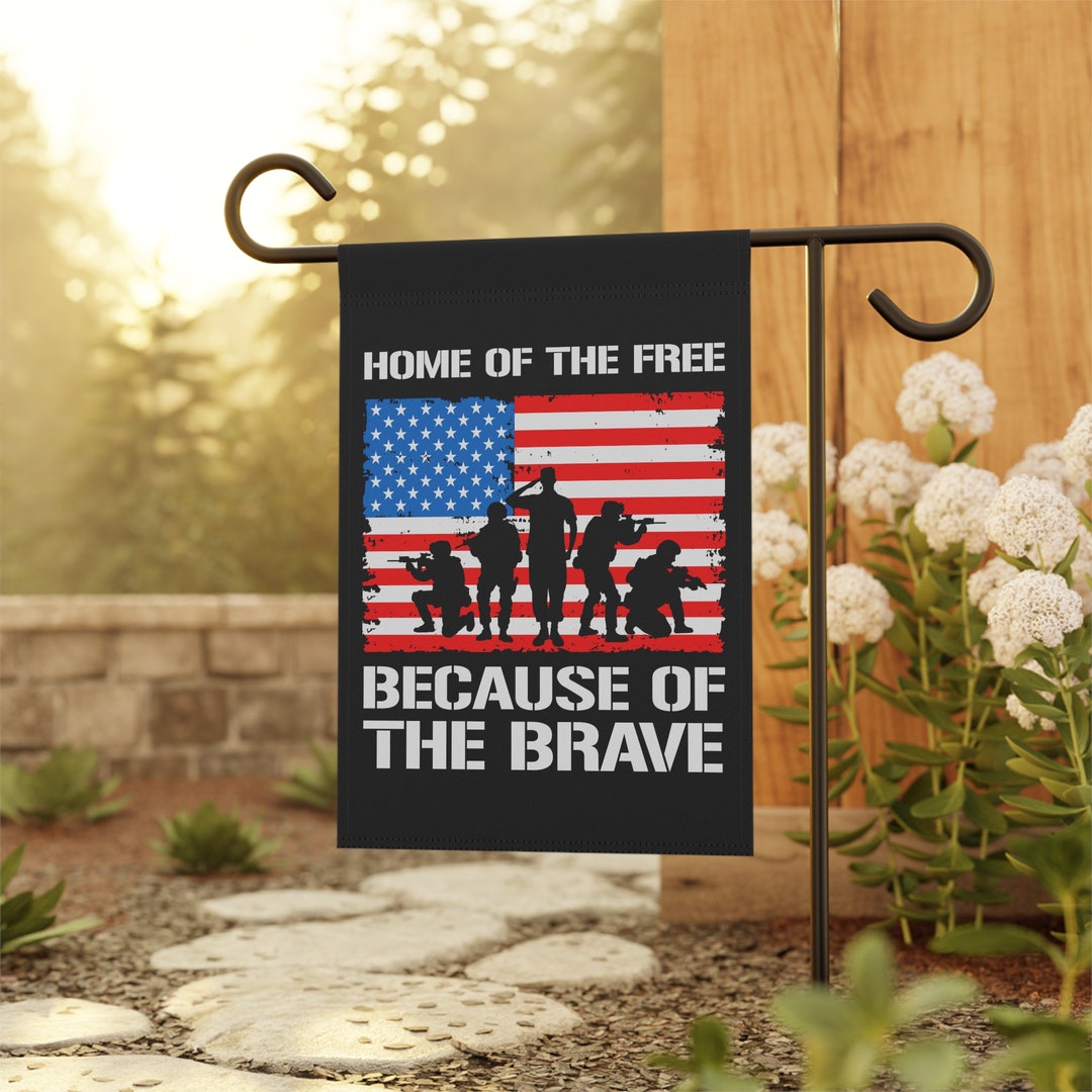 Military Garden Flag: Veteran Yard Decor, Double Sided - Etsy