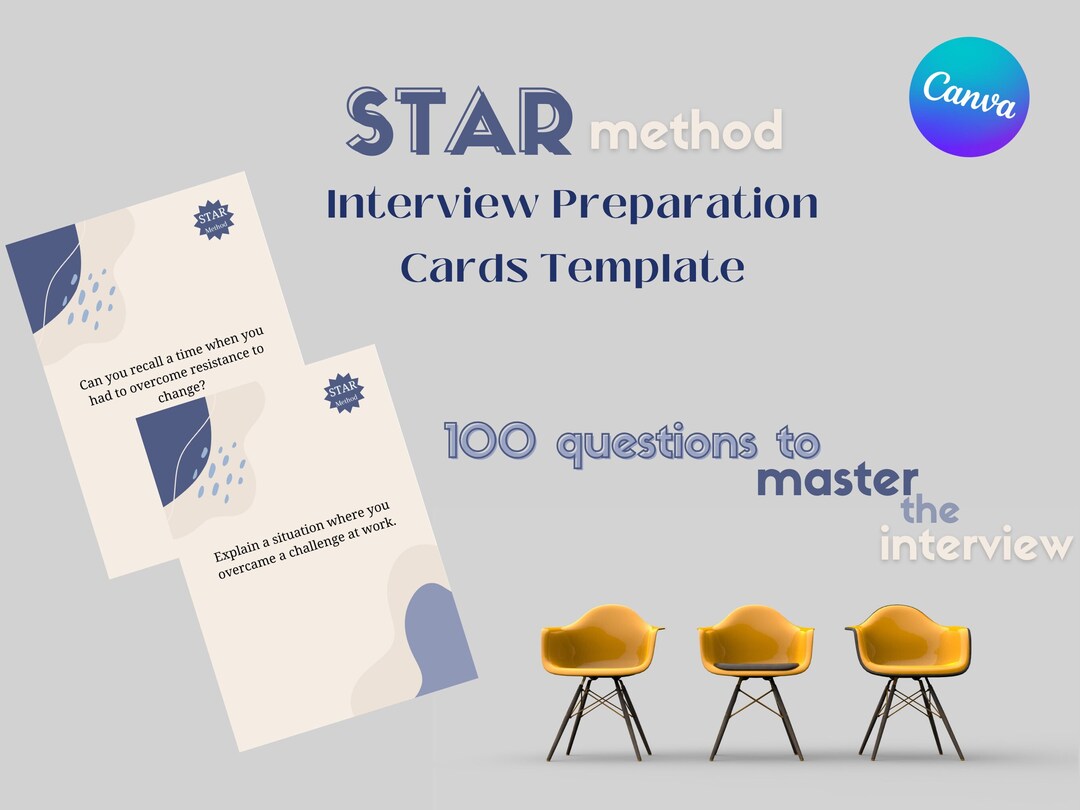STAR Method Interview Preparation Cards Template, Coaching Cards for ...