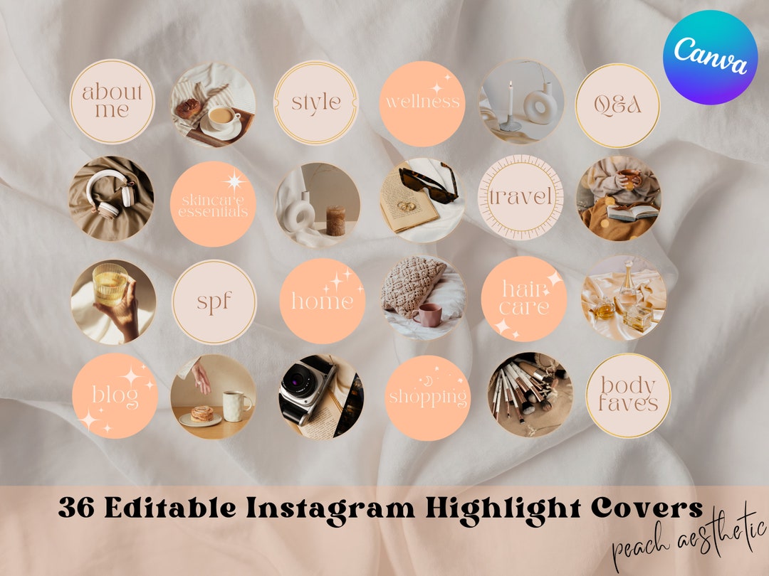 36 Instagram Highlight Cover Templates for Beauty Creators, Minimal ...