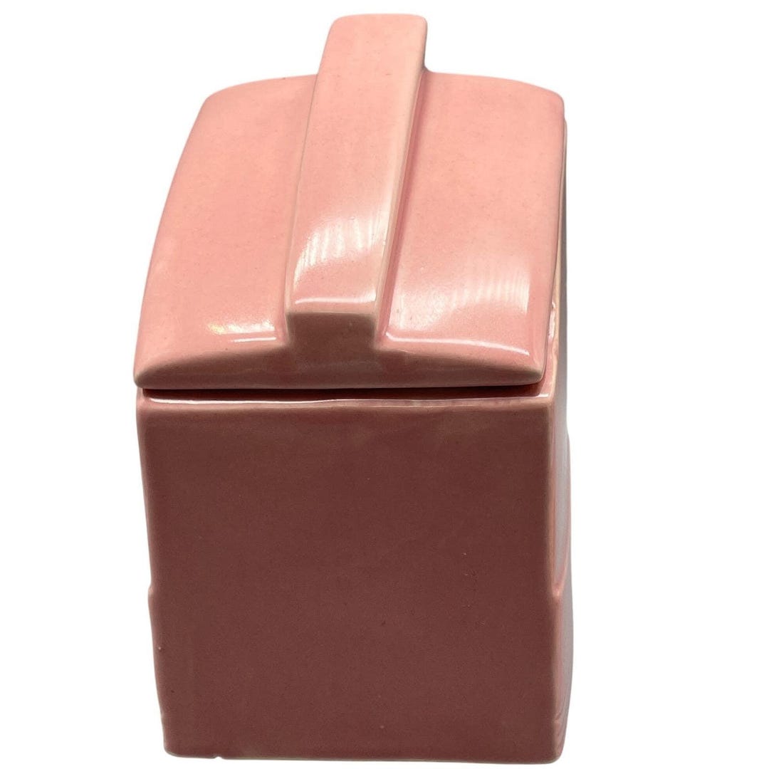 Vintage Cameron Clay Art Deco Pink Canister 1940s - Etsy