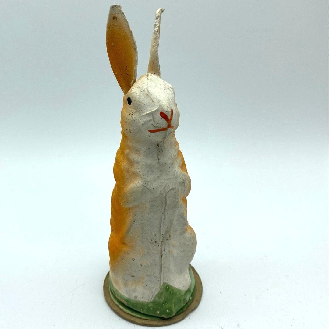 VINTAGE Bunny Rabbit Made in Germany Paper Mache Composite1940s 5 Inch ...