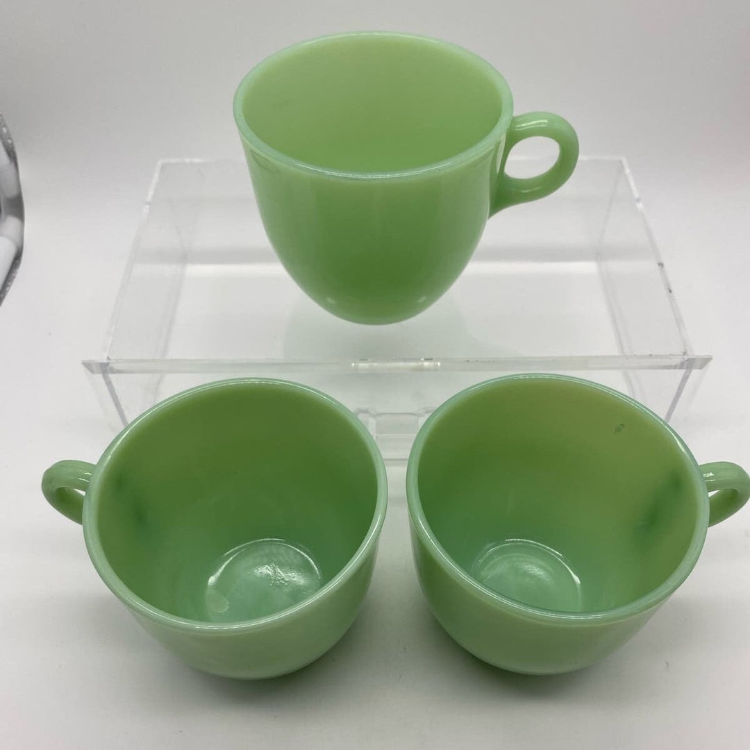 Fire King Jadeite 1700 Line Coffee Tea Denis Cups Set of Three - Etsy
