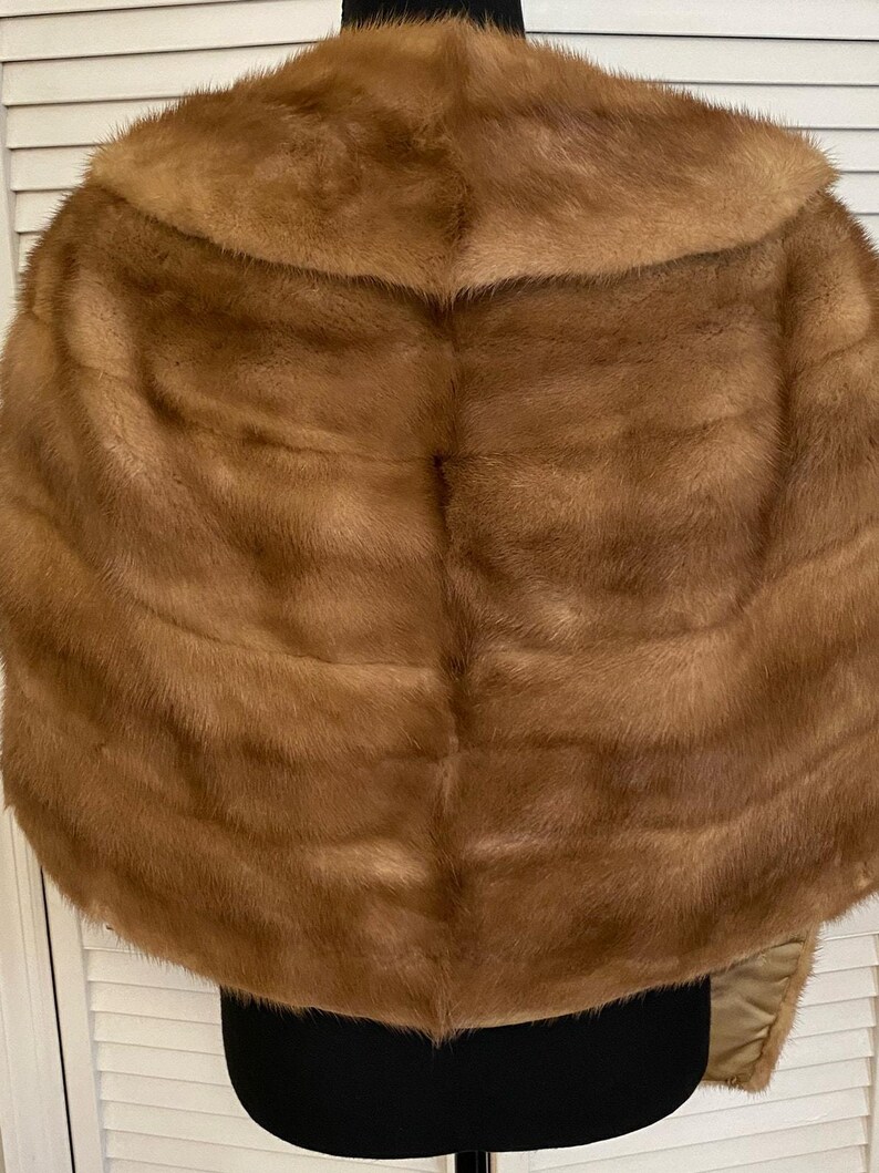 La Belle Fine Furs Vintage Mink Stole Cape 1940s Hollywood Silk Lined MCM - Etsy