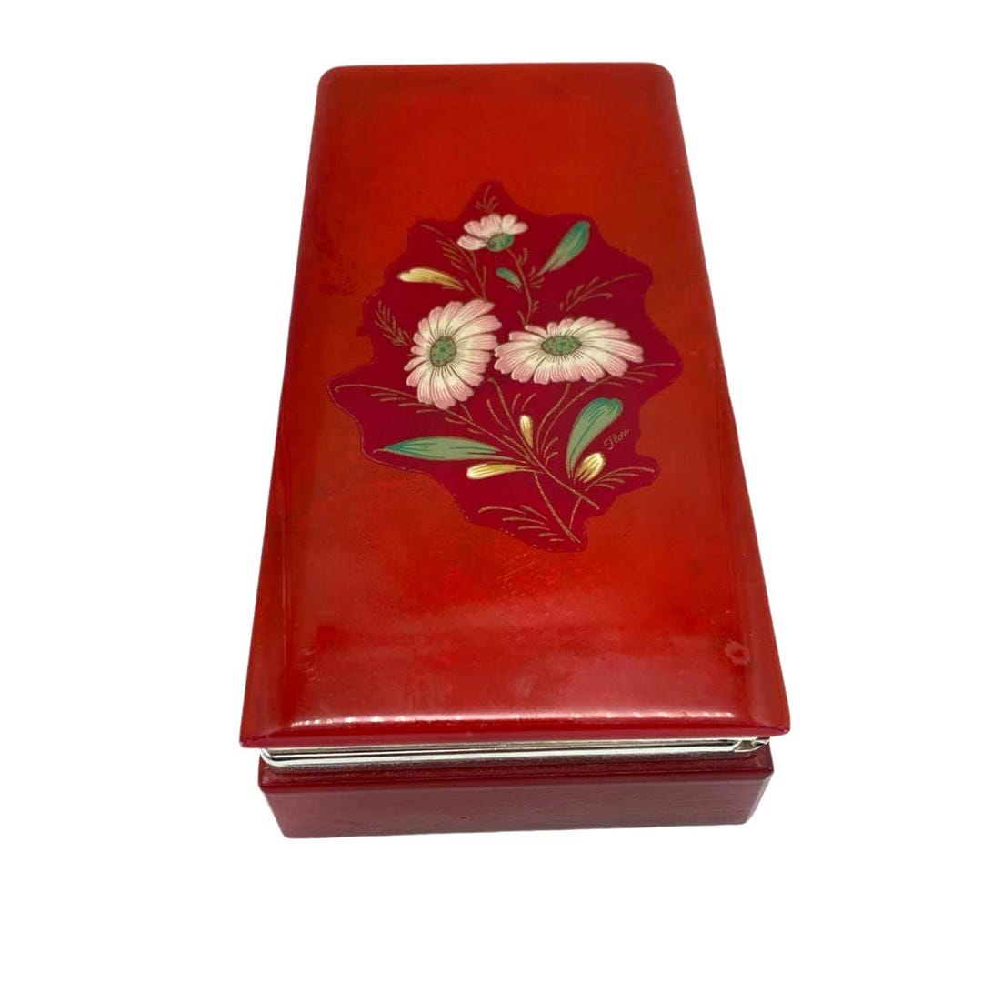 Beautiful Red Alabaster Made in Italy, Hinged Box. - Etsy