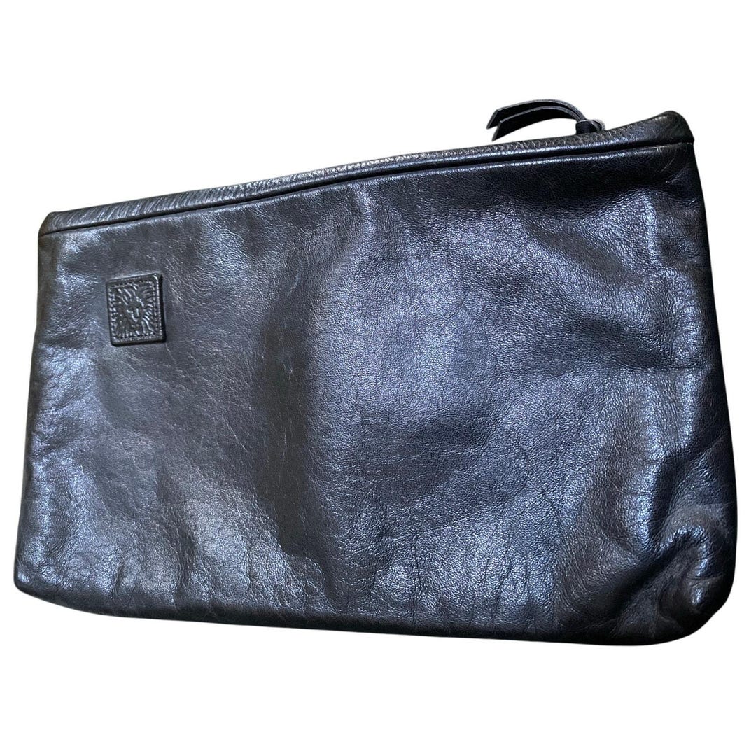 Vintage 1980s Anne Klein for Calderon Lion Head Clutch Purse Black - Etsy