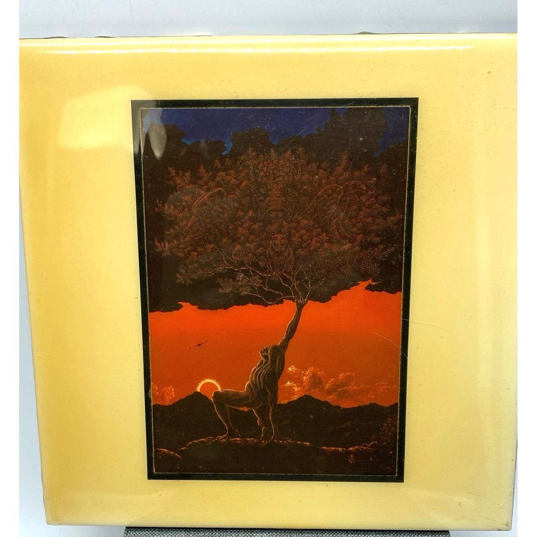 Vtg D.L. “raven” Valdes “father Sky Mother Earth” Tile Native American ...