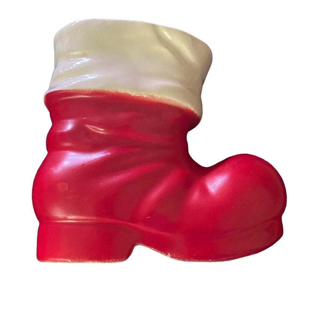 Christmas Vintage Santa Boot Planter From the 1950s. - Etsy