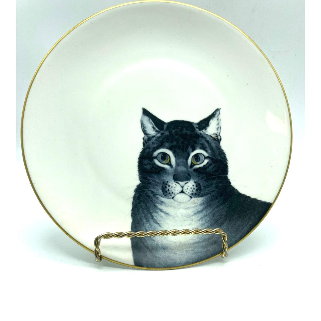 Metropolitan Museum of Art Limoges Porcelain the Favorite Cat Plate ...