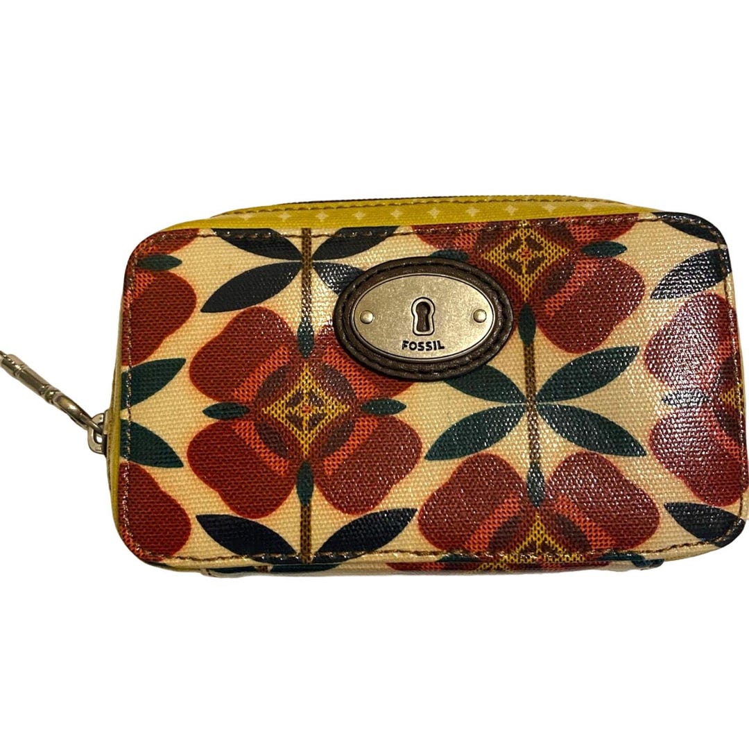 Fossil Key-per Travel Case Retired Floral Zip Around, - Etsy
